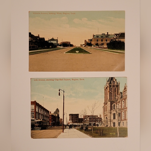 Other | 2 Regina Saskatchewan Vintage Postcards 11th Ave Victoria Ave ...